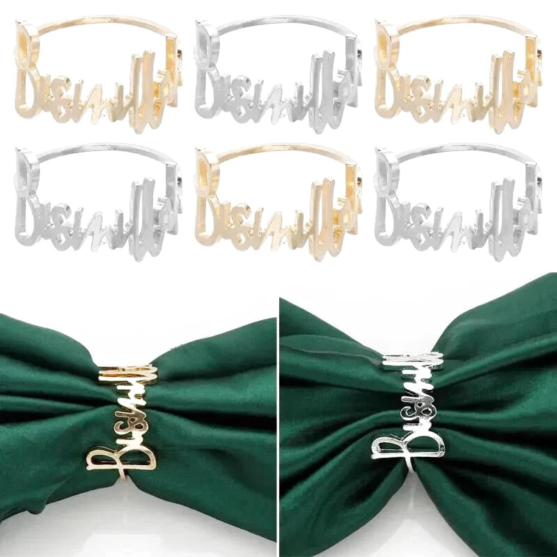 10 Ronds de Serviette Personnalisés - Celekado