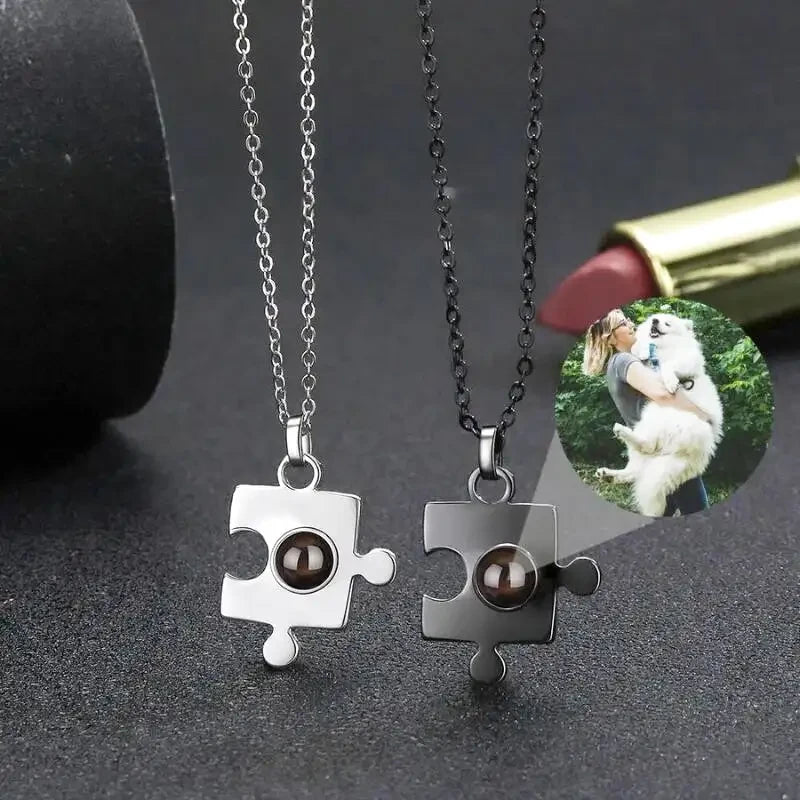 Collier pour Couple Puzzle Personnalisé - Celekado